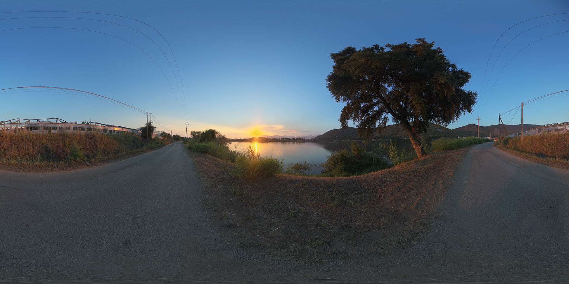 Hdri - Road Lake And Sunset Texture | CGTrader