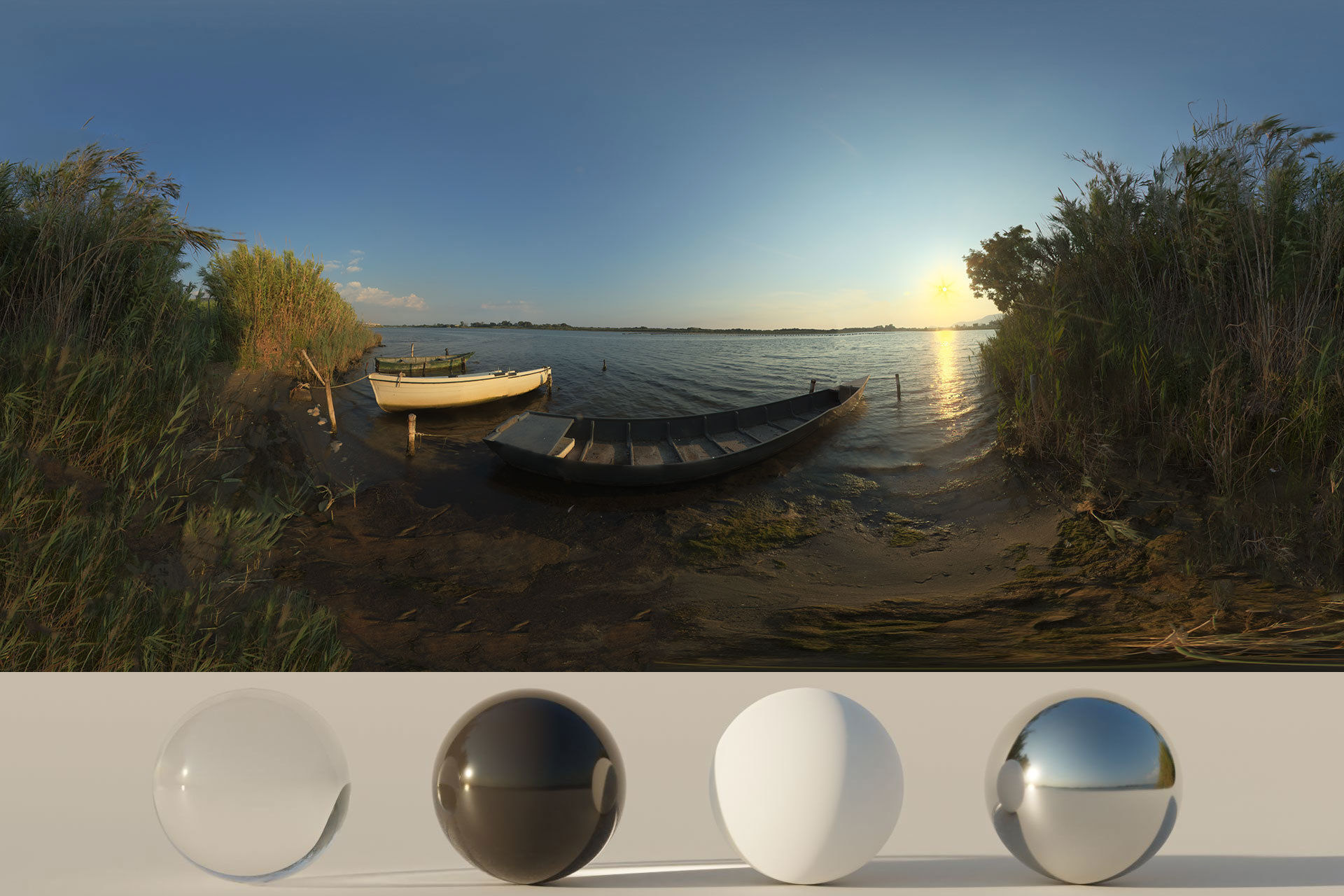 Hdri - Lake And Boats Texture | CGTrader