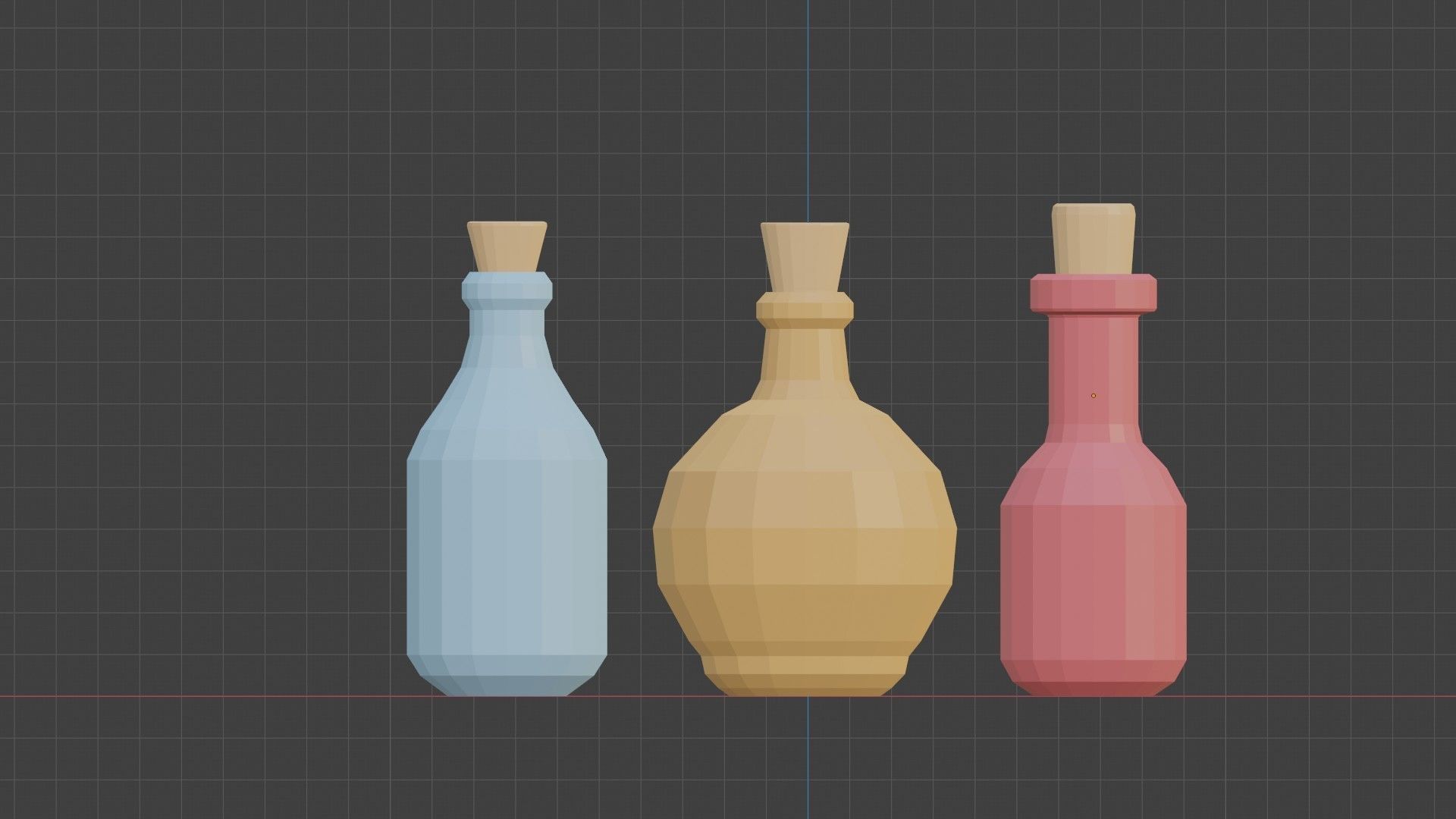 3D model Low poly potion bottle 3 VR / AR / low-poly | CGTrader