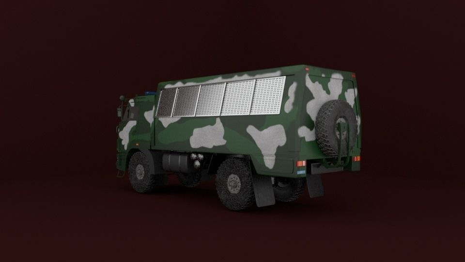 KAMAZ 43502 Police 3D model | CGTrader