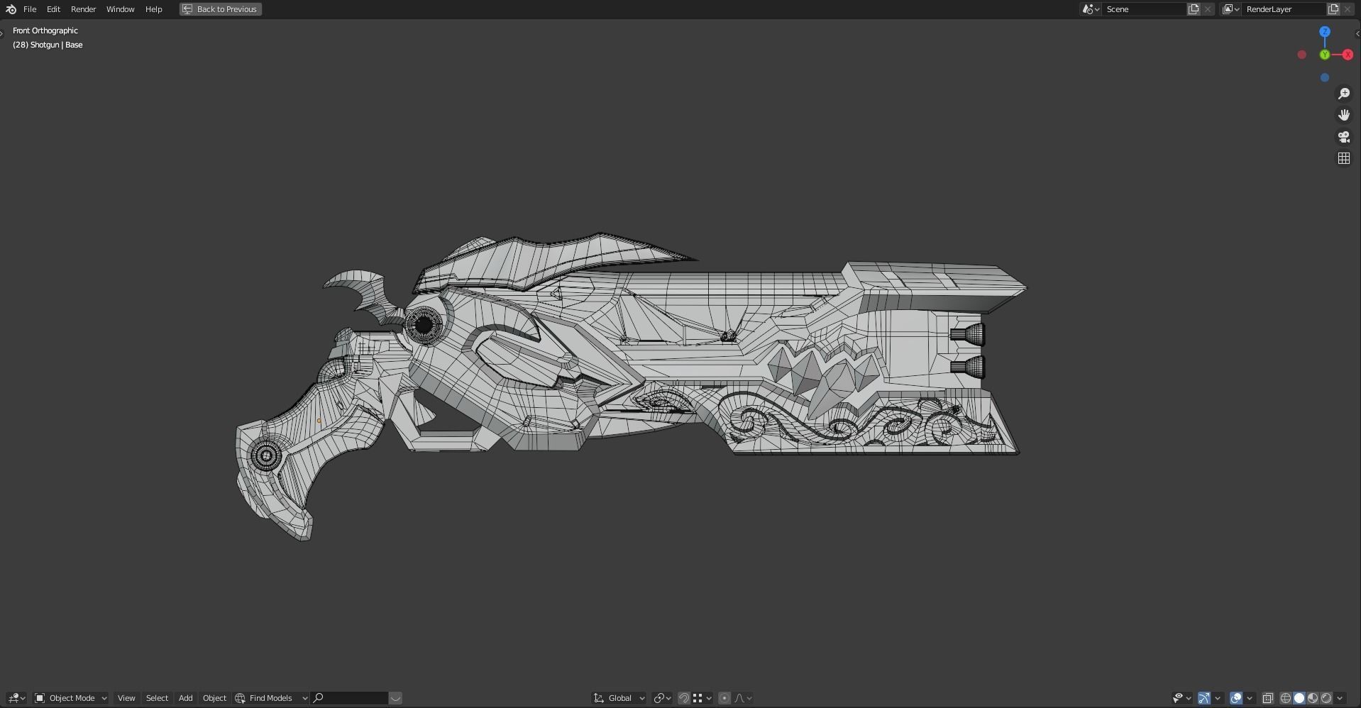 3D model Overwatch - Dracula Reaper Hellfire Shotgun model VR / AR ...