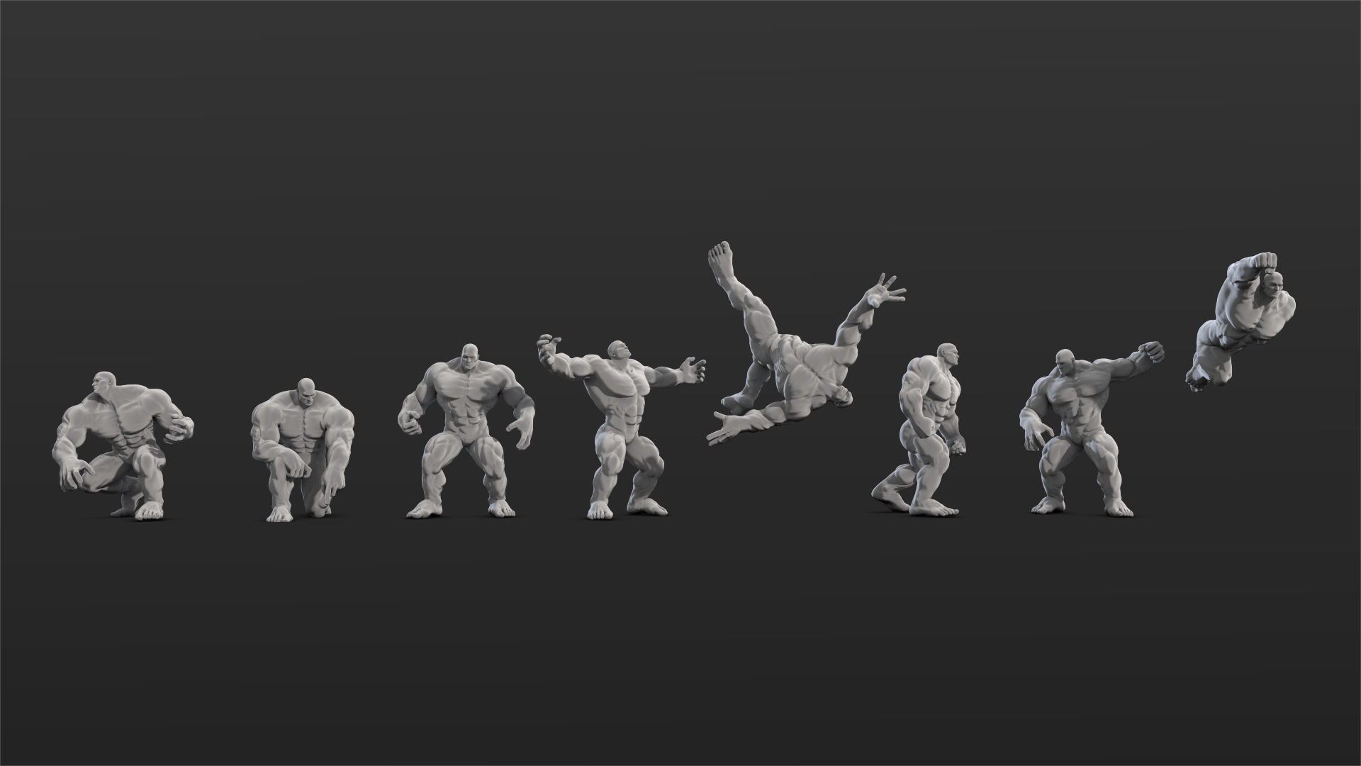 54 Bodybuilder Figure Printable Set-01 3D model | CGTrader