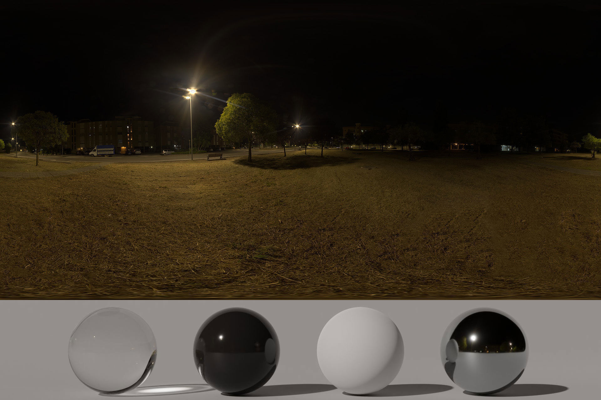 Hdri - Buildings Trees And Night Texture | CGTrader