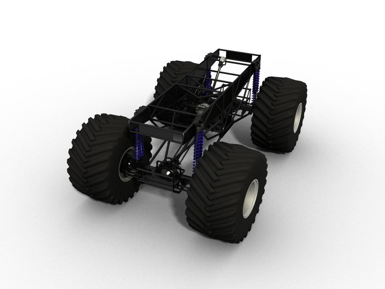 Monster truck frame 3D model | CGTrader
