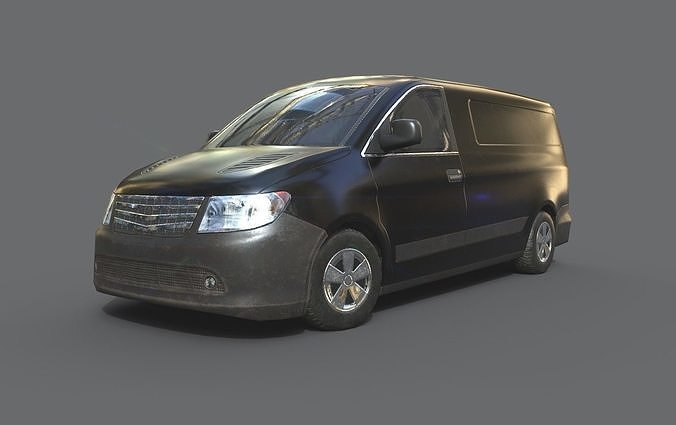 3D model Generic Minivan Black VR / AR / low-poly | CGTrader