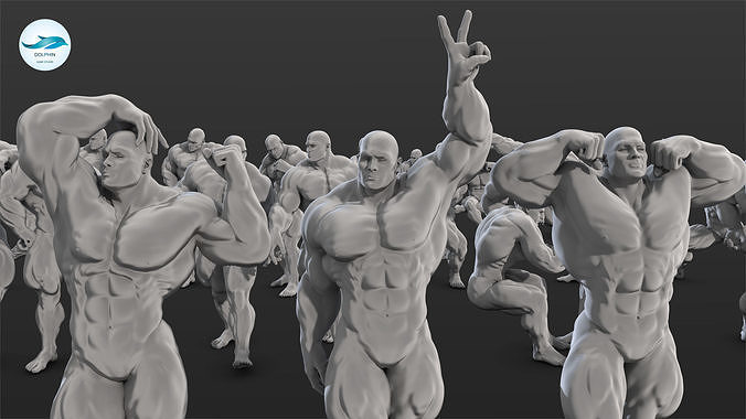 36 Bodybuilder Figure Printable Set-01 3D model | CGTrader