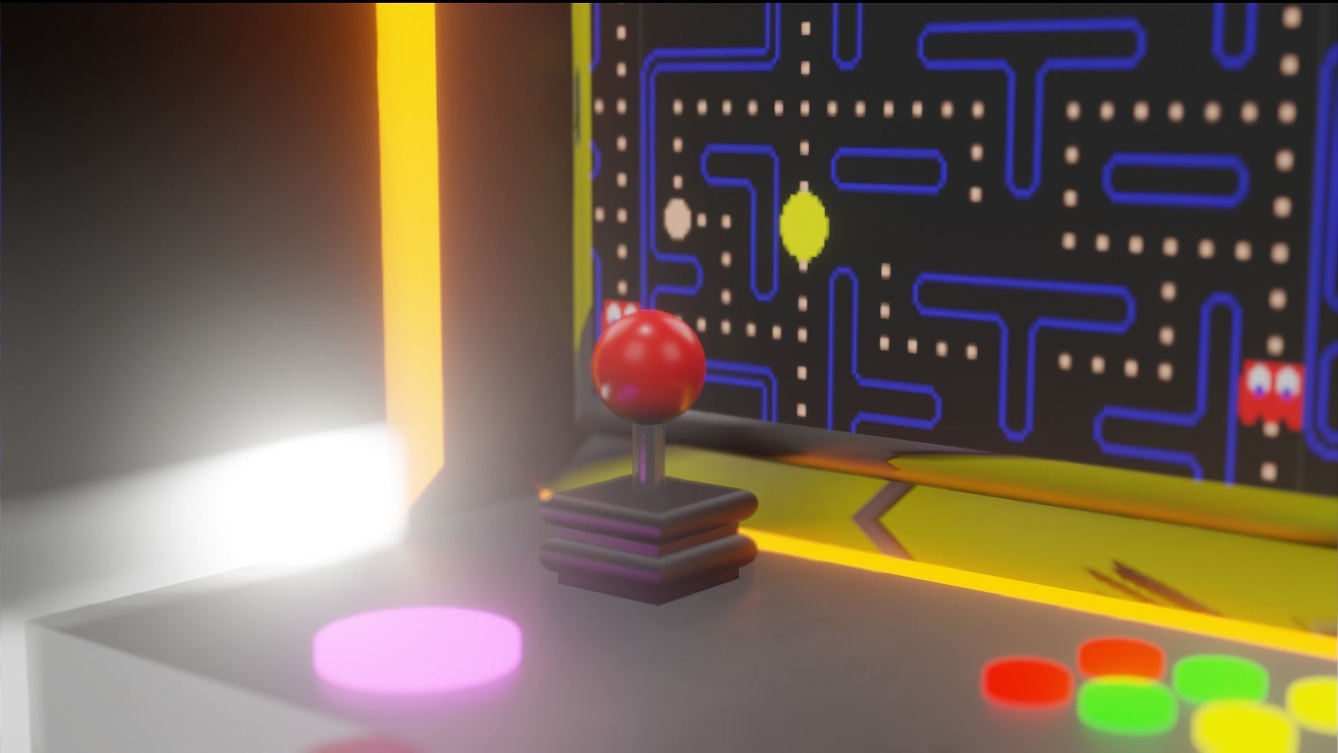 3D model Arcade Machine Pacman Version VR / AR / low-poly | CGTrader