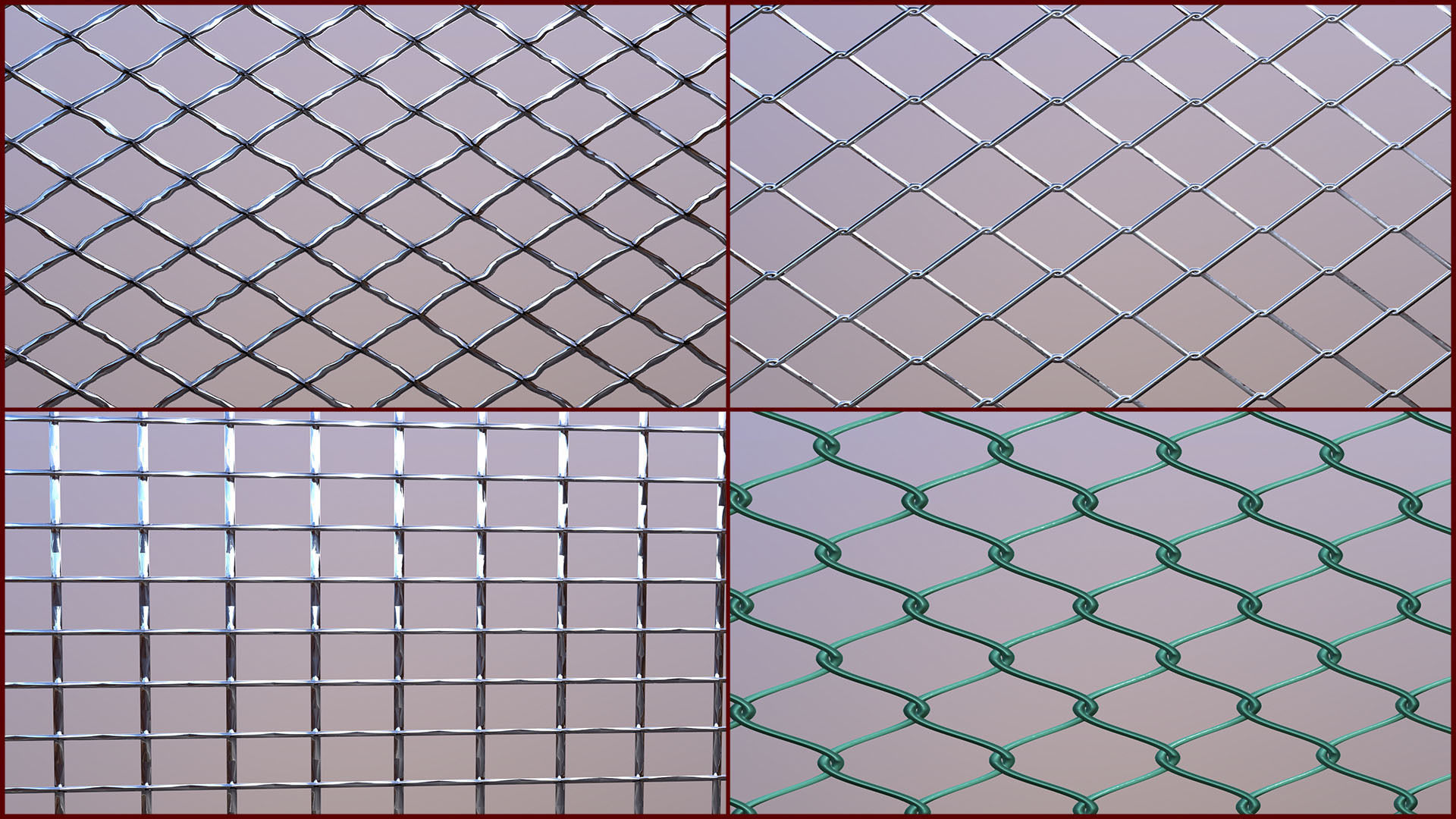 3D model Modular Wire Fence Pack PBR VR / AR / low-poly | CGTrader