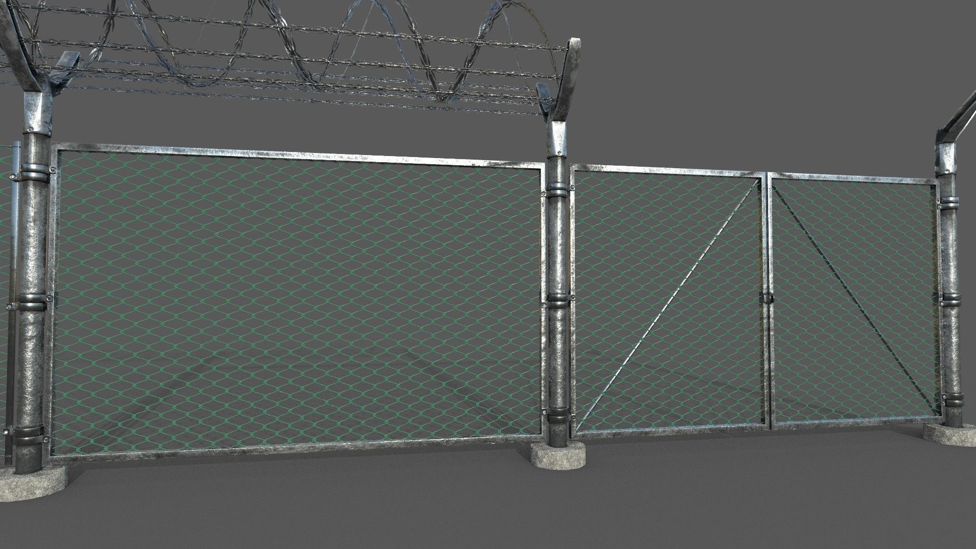 3D model Modular Wire Fence Pack PBR VR / AR / low-poly | CGTrader