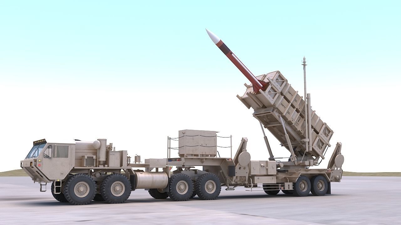 Patriot M901 Launching Station 3D model animated rigged | CGTrader