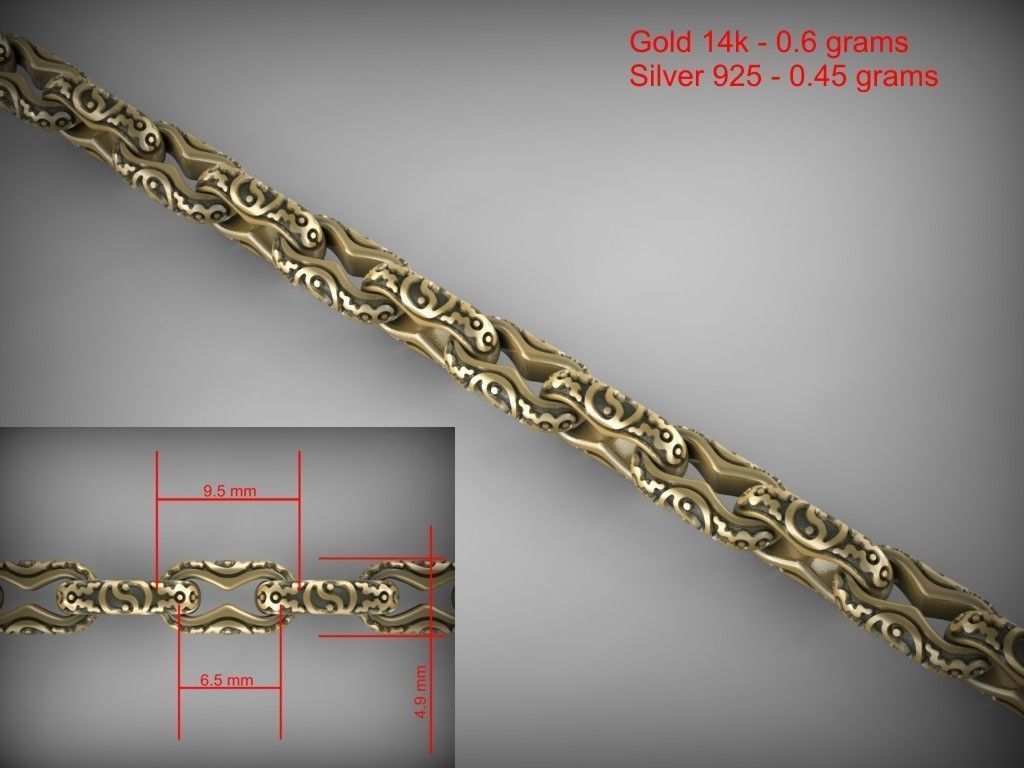 Chain Link 177 3D model 3D printable | CGTrader