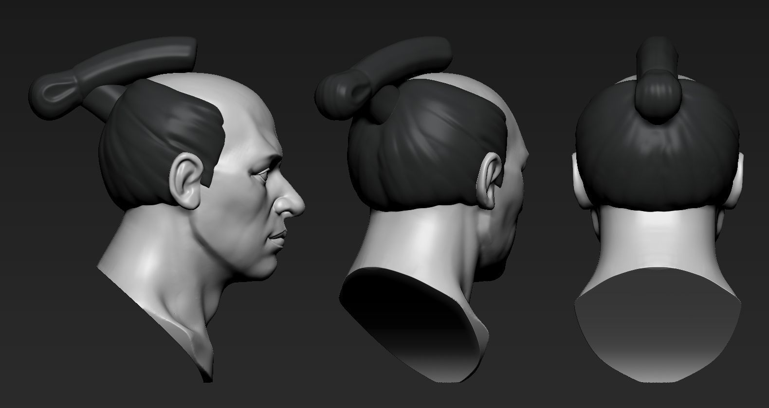 Head Samurai Number01 3D model 3D printable | CGTrader