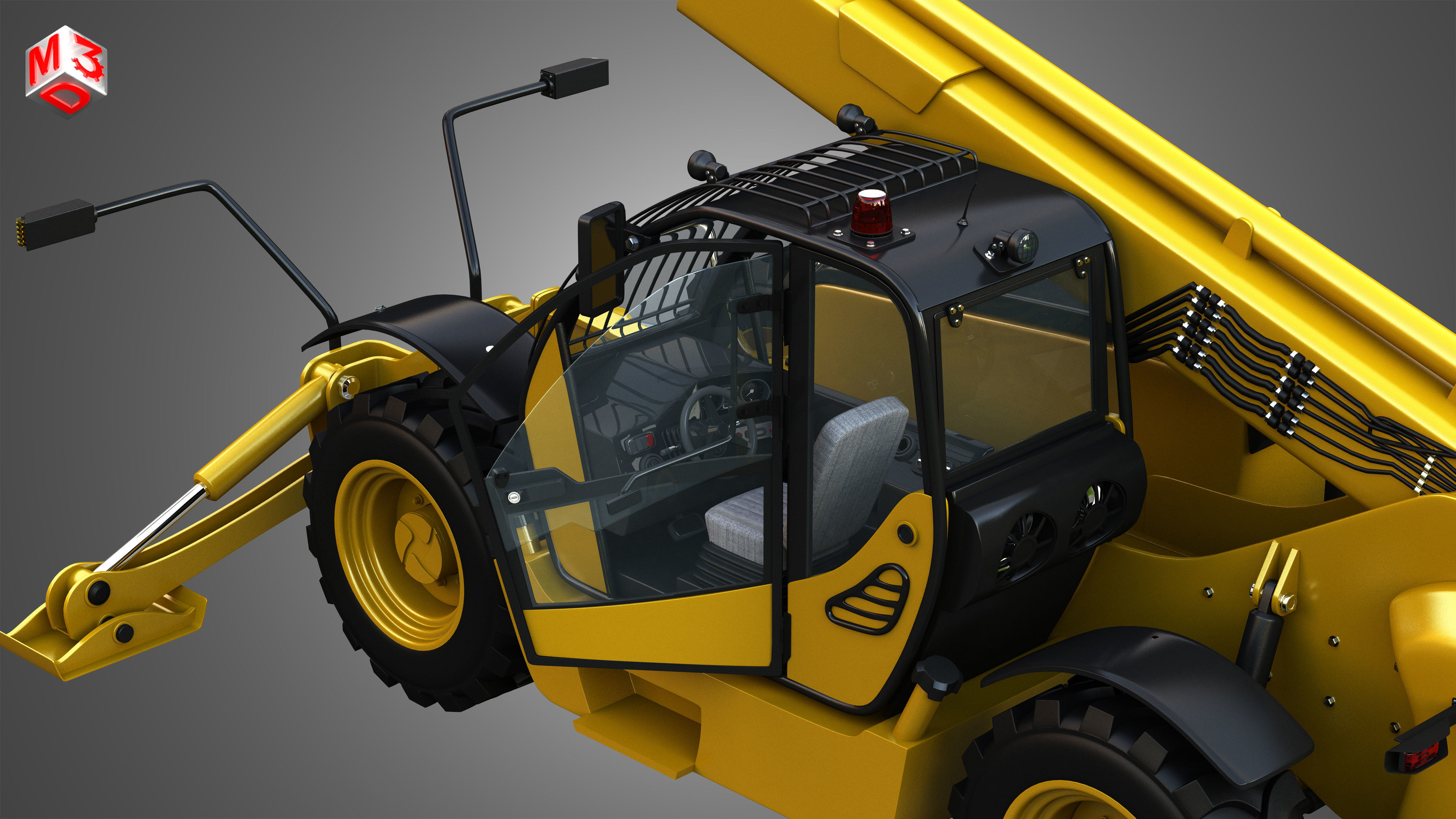 TX 170 Telescopic Handler 3D model | CGTrader