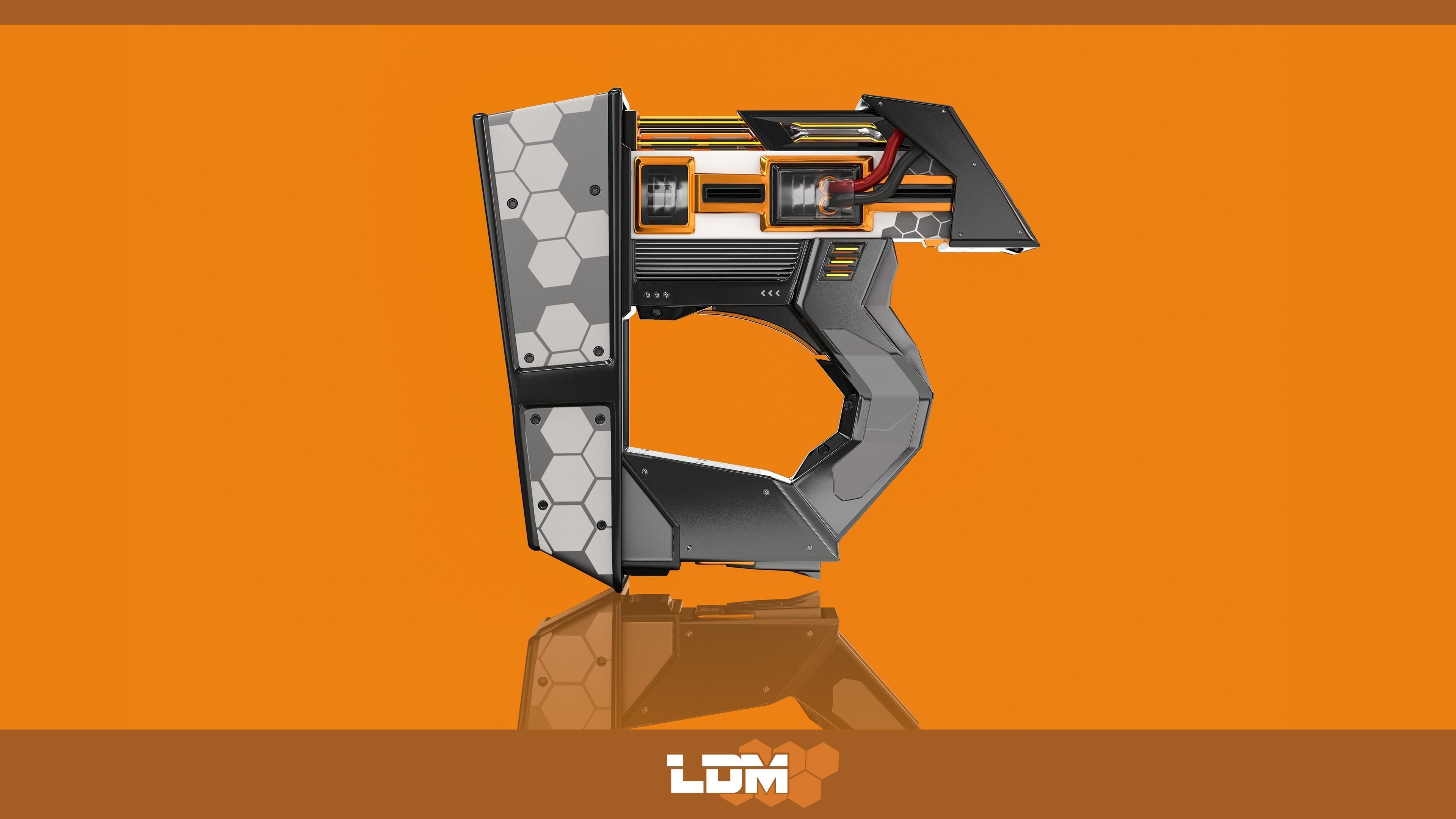 3D model Cyberpunk Laser Gun VR / AR / low-poly | CGTrader