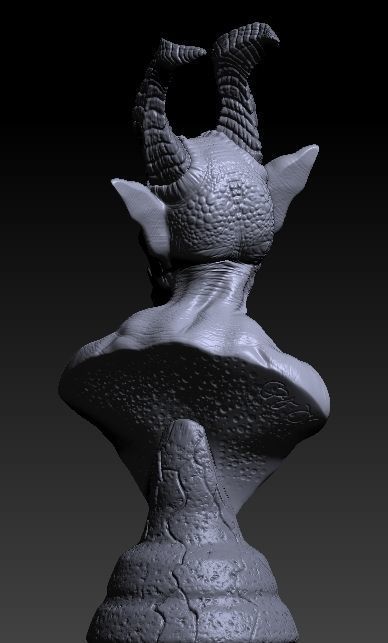 Demon bust 3D model 3D printable | CGTrader