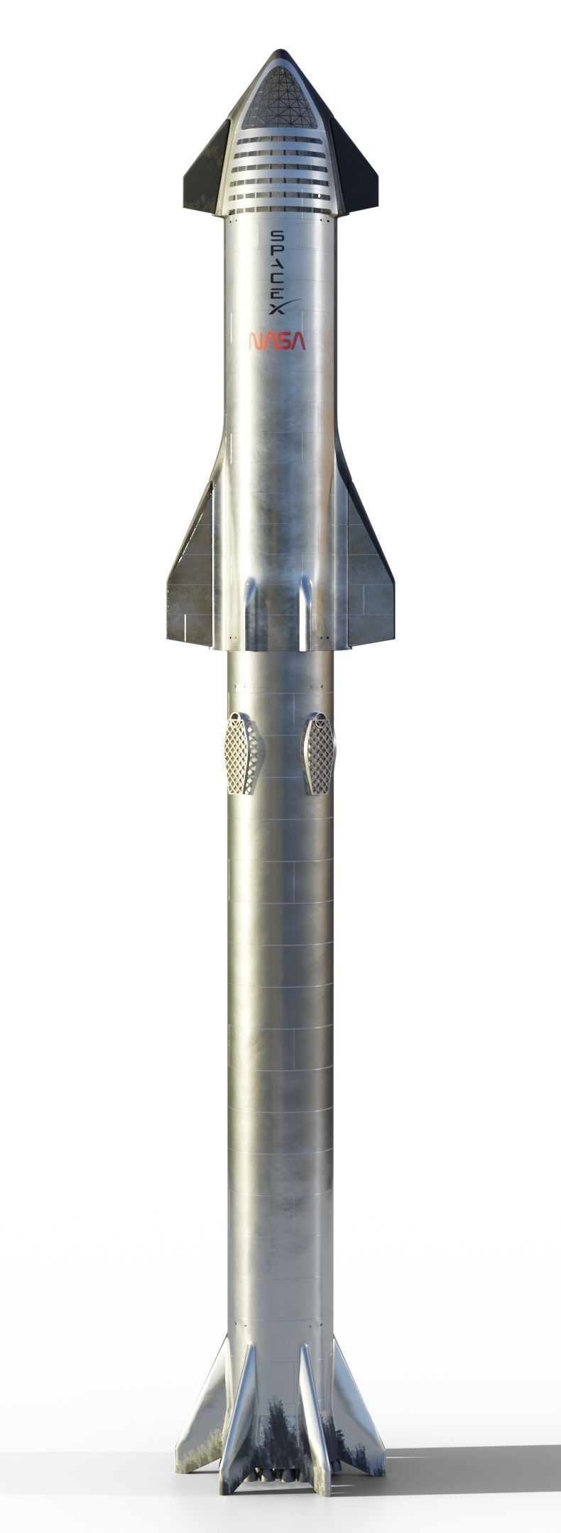 Starship and Super Heavy booster SpaceX 3D model | CGTrader