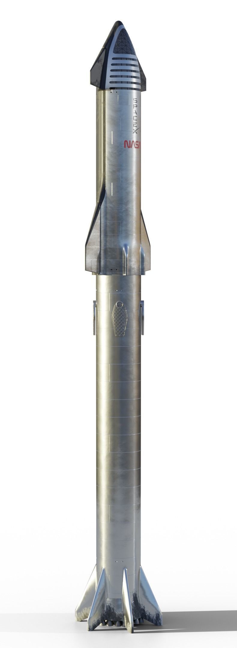 Starship and Super Heavy booster SpaceX 3D model | CGTrader