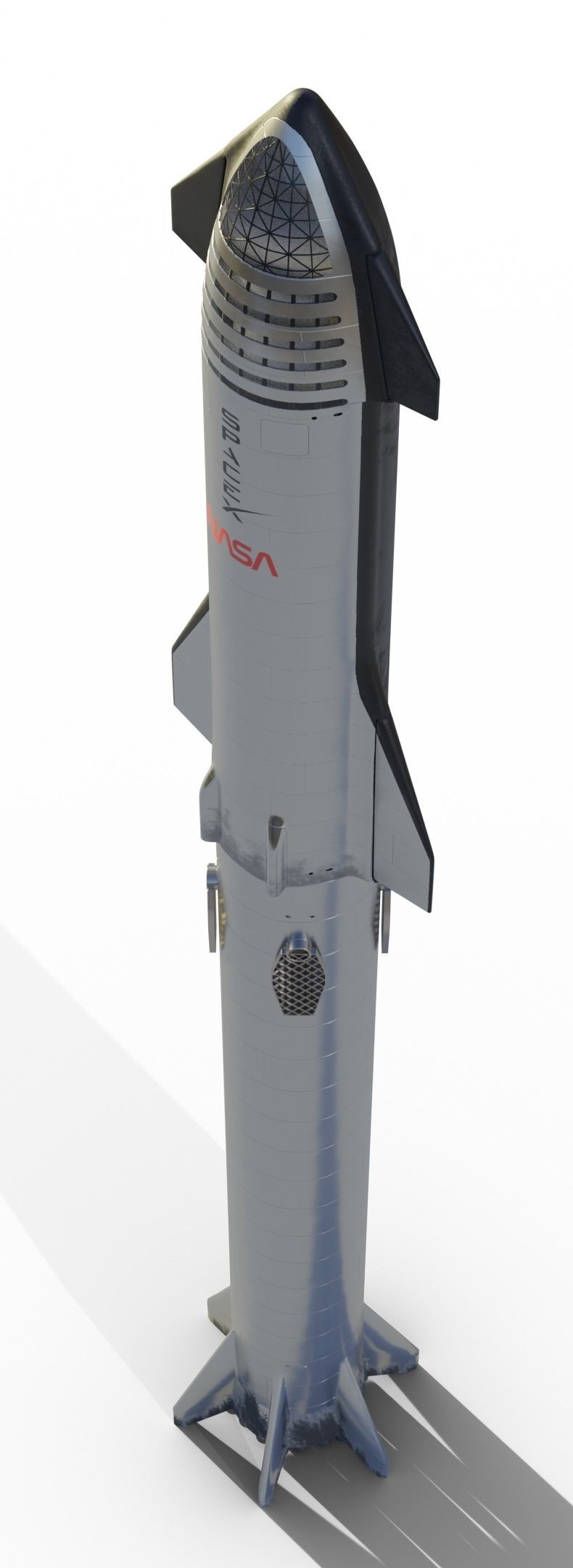 Starship and Super Heavy booster SpaceX 3D model | CGTrader