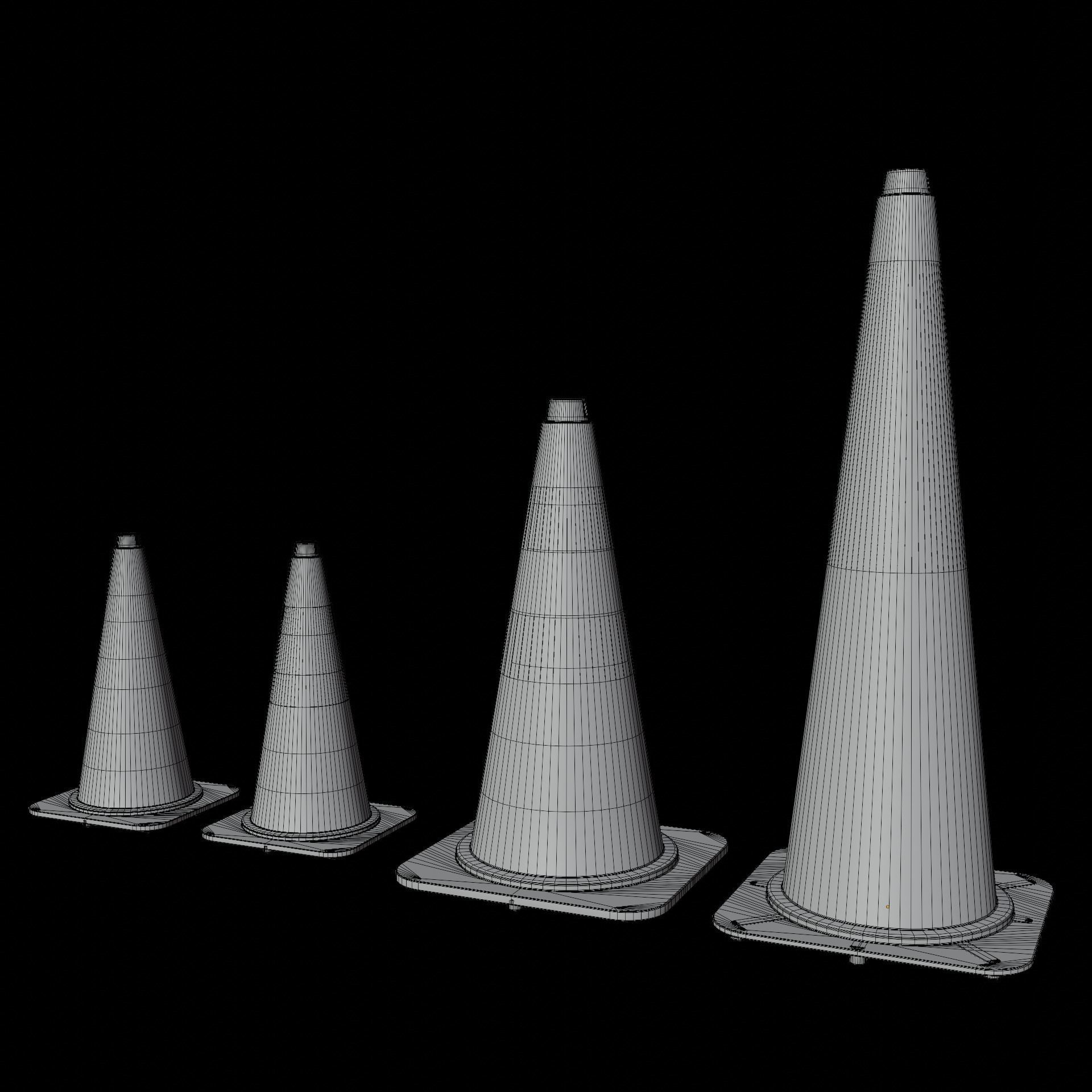 Cones Pack 001 3D model | CGTrader