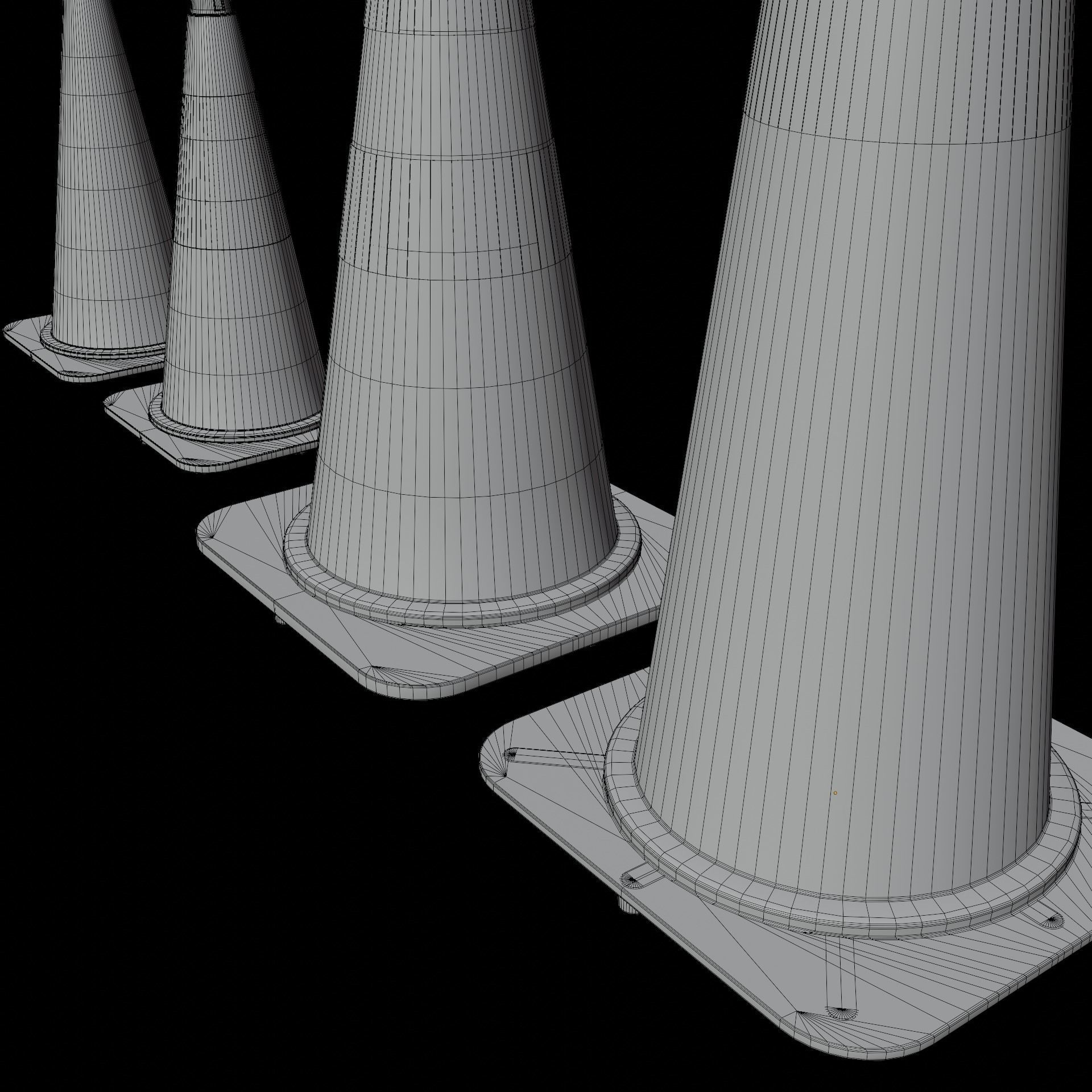 Cones Pack 001 3D model | CGTrader