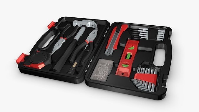 Low Poly Toolkit tool kit 3D model | CGTrader