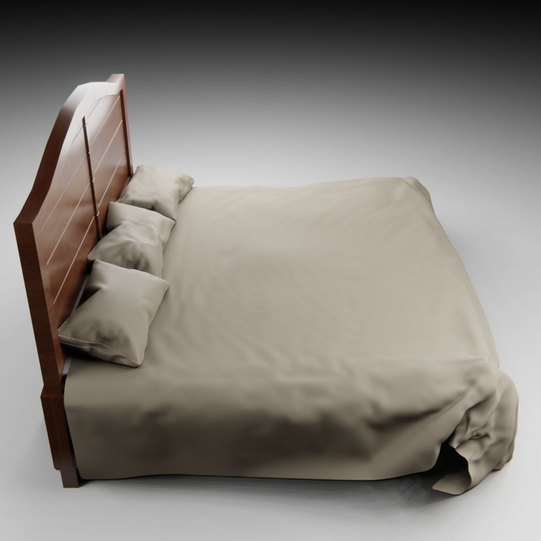 Old Timey Bed free 3D model | CGTrader