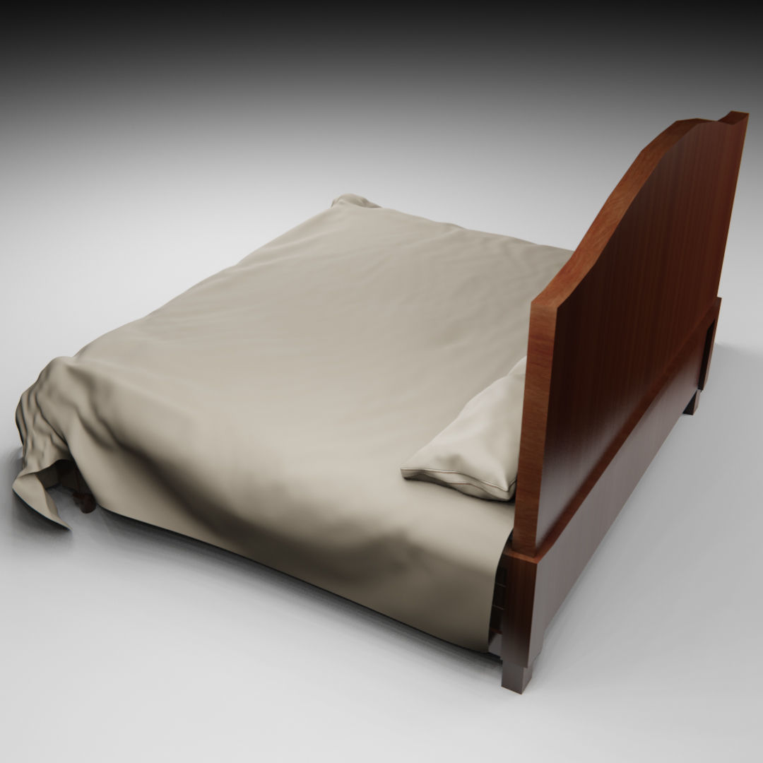 Old Timey Bed free 3D model | CGTrader