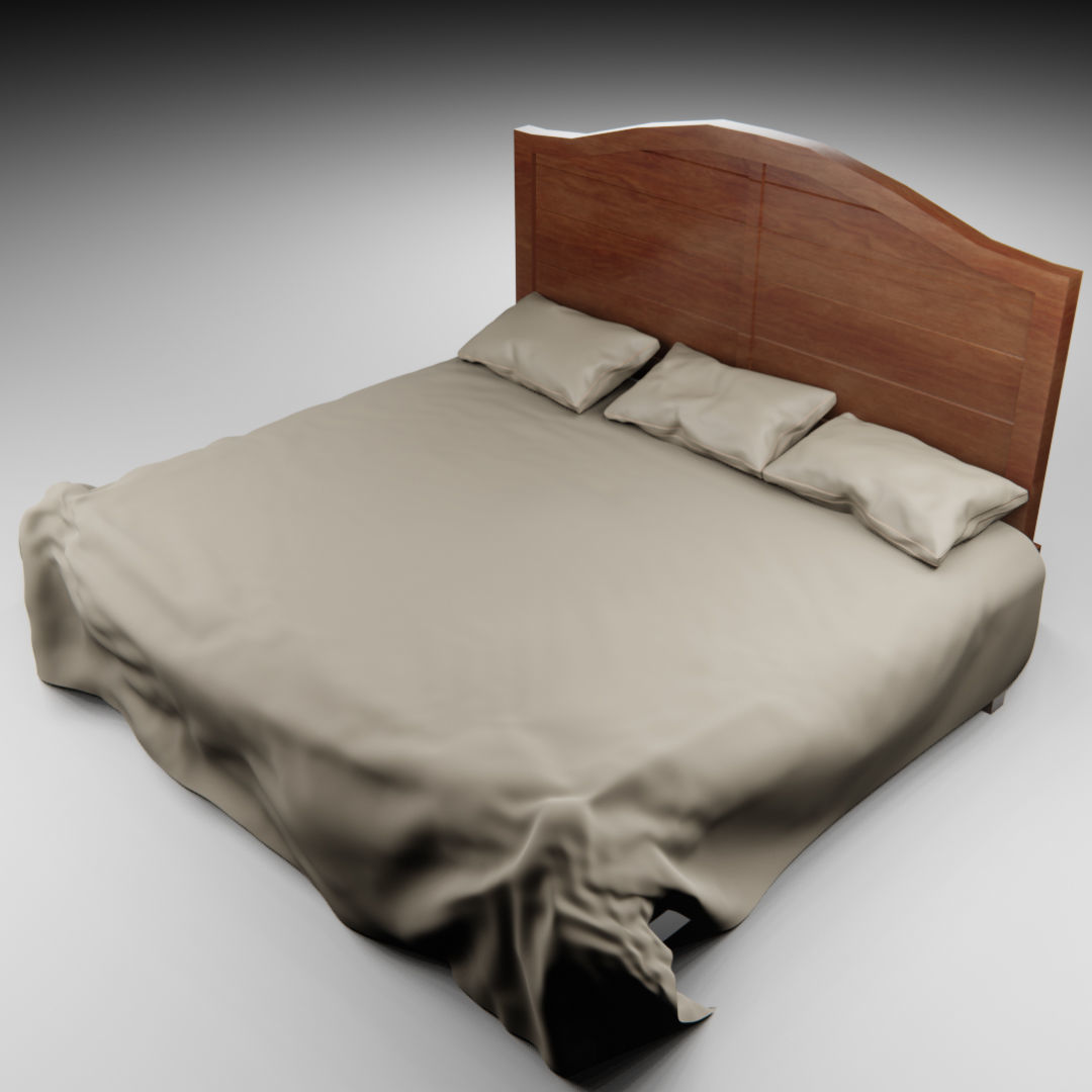 Old Timey Bed free 3D model | CGTrader