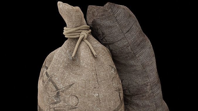sack and rope free VR / AR / low-poly 3D model | CGTrader