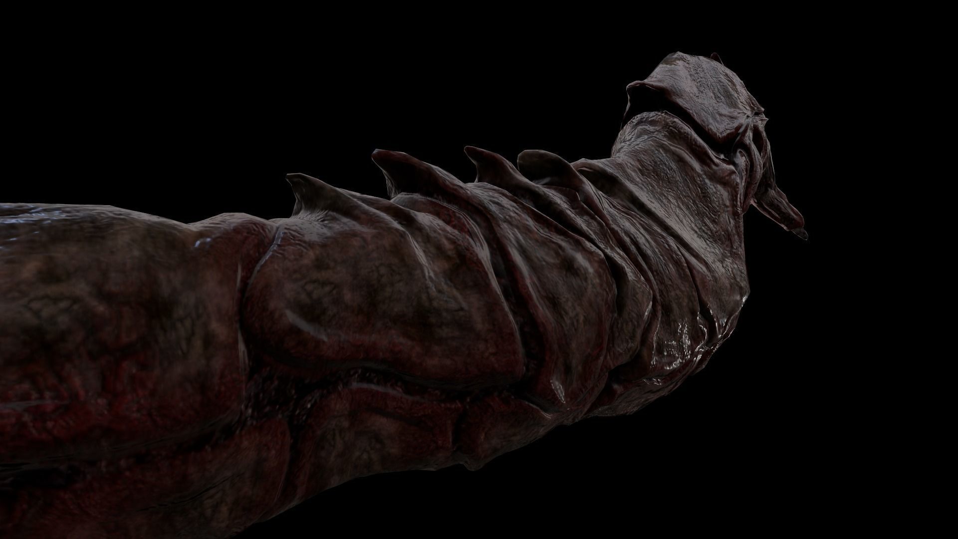 3D model Dhole - Lovecraft Worm Monster VR / AR / low-poly | CGTrader