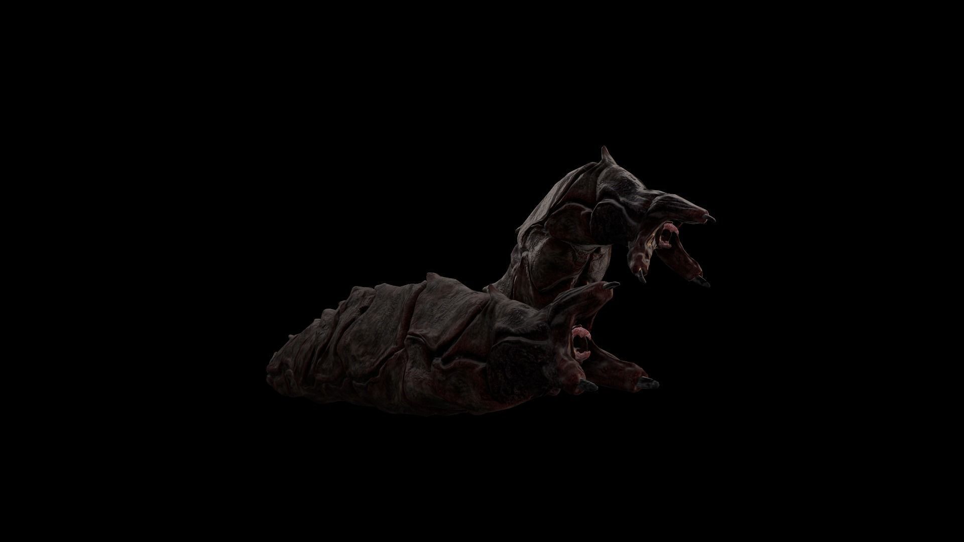 3D model Dhole - Lovecraft Worm Monster VR / AR / low-poly | CGTrader