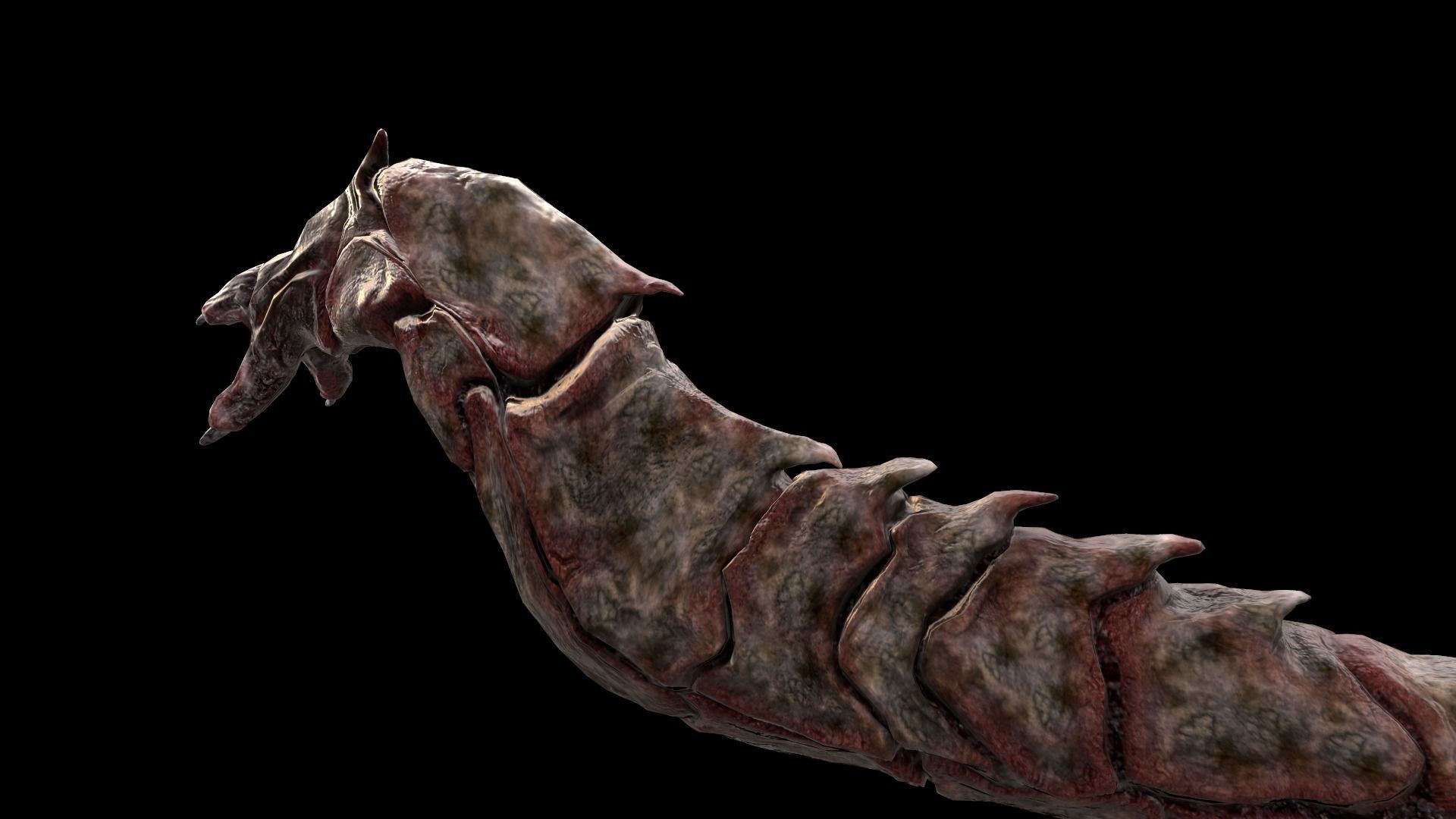 3D model Dhole - Lovecraft Worm Monster VR / AR / low-poly | CGTrader