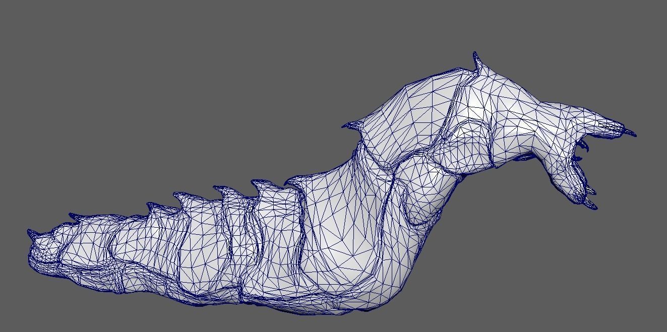 3D model Dhole - Lovecraft Worm Monster VR / AR / low-poly | CGTrader