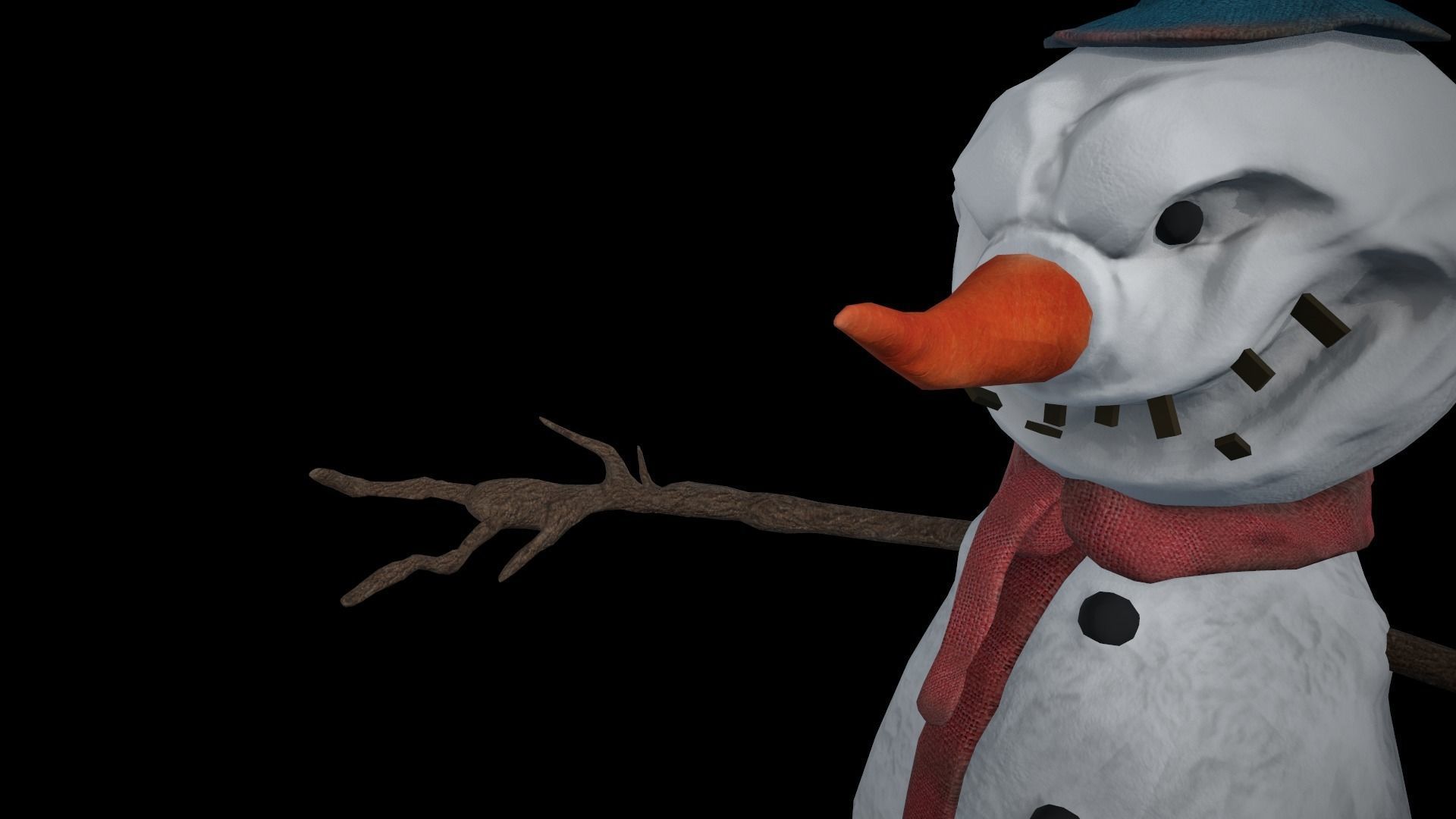 3D model Creepy Snowman - Nightmare Monster VR / AR / low-poly | CGTrader