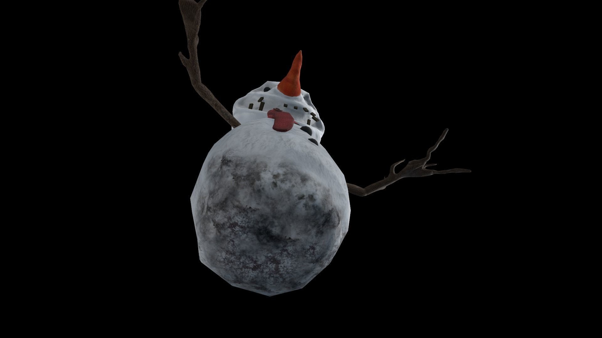 3D model Creepy Snowman - Nightmare Monster VR / AR / low-poly | CGTrader