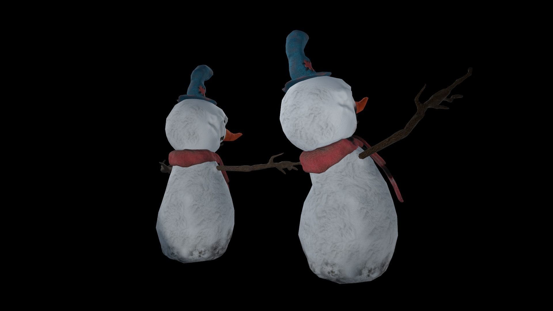 3D model Creepy Snowman - Nightmare Monster VR / AR / low-poly | CGTrader