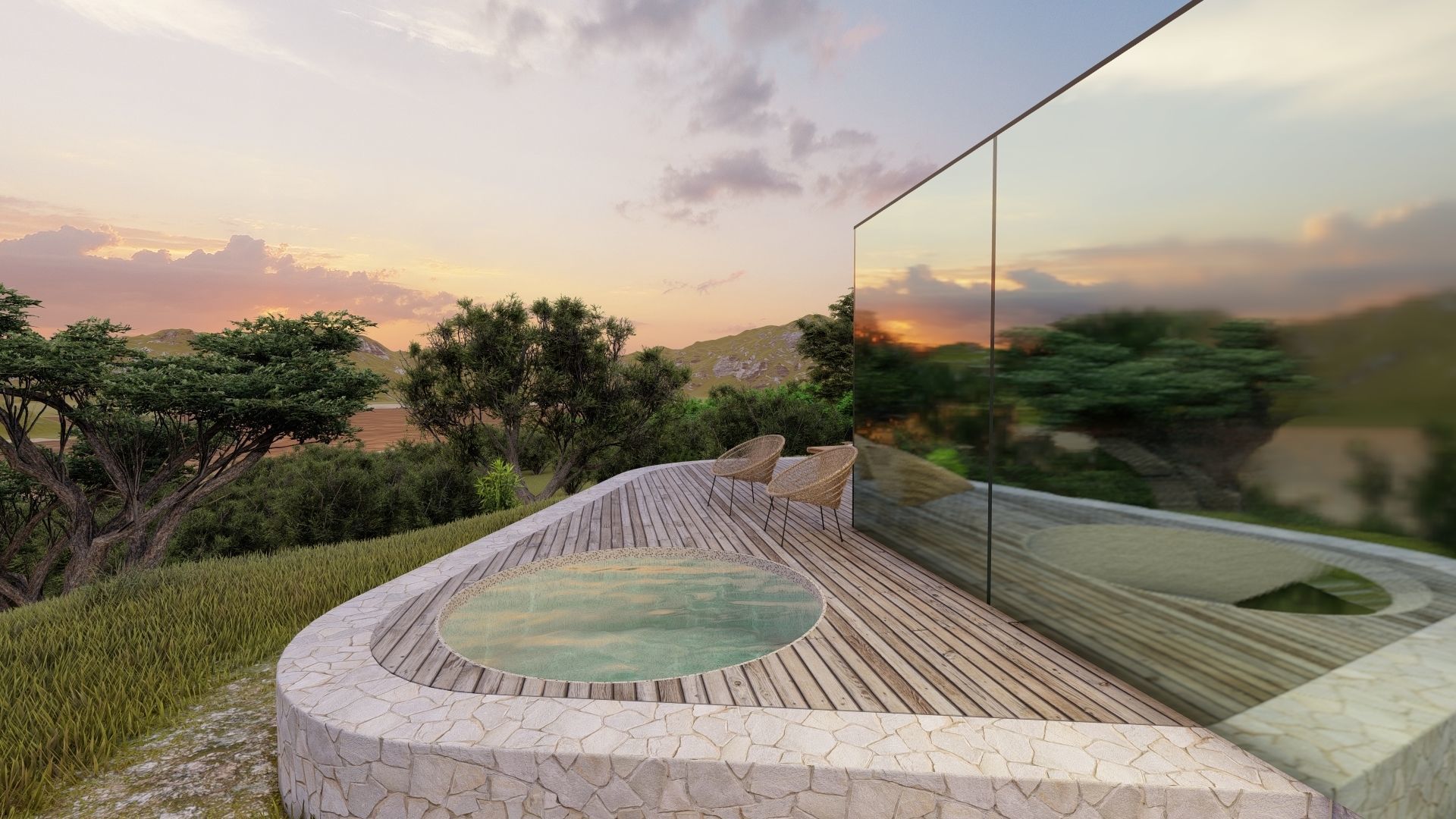 3D model modern mobile home tiny house vacation house on 40m2 Alekseja ...