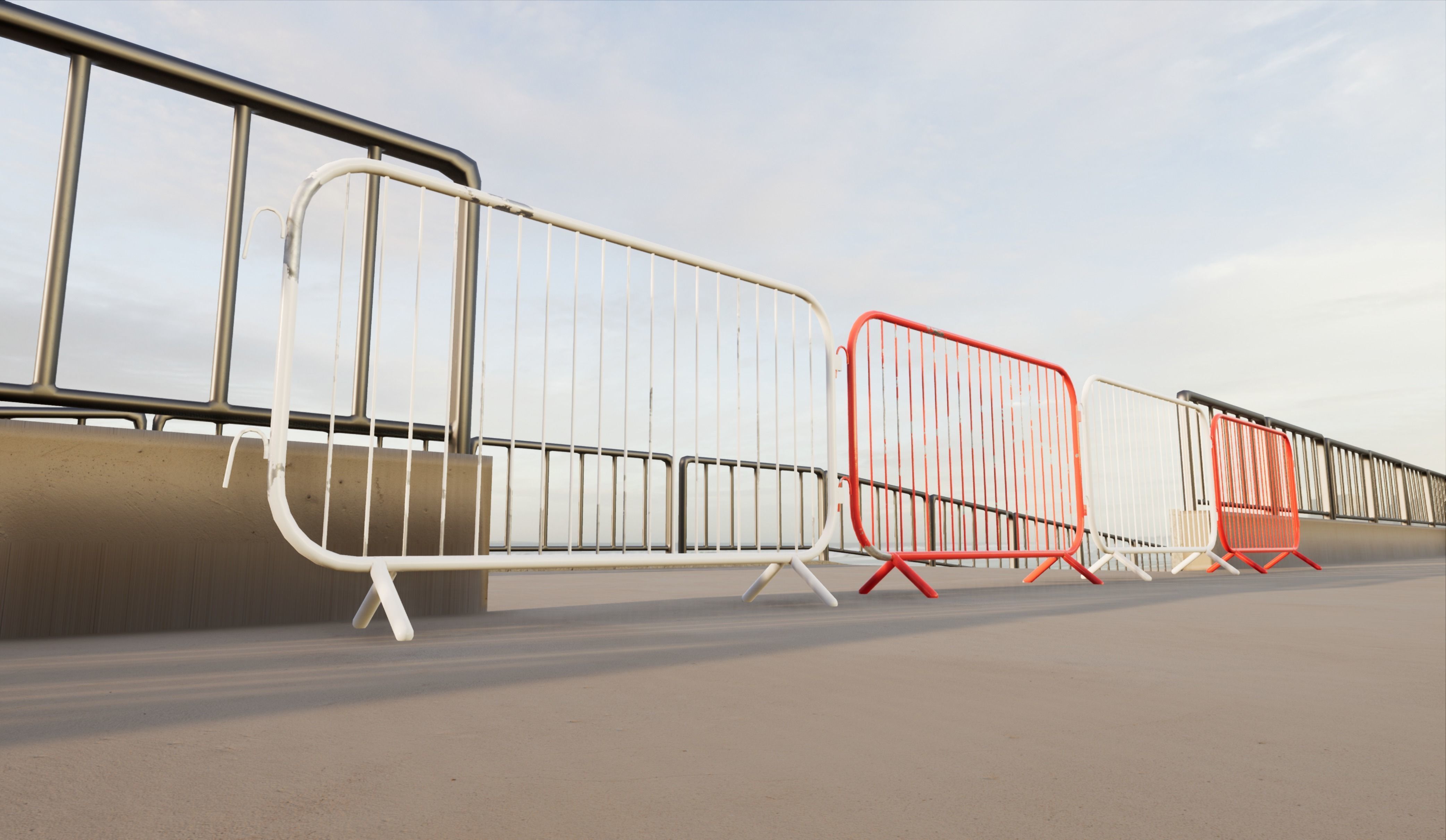 3D model Crowd Control Barrier Game-ready VR / AR / low-poly | CGTrader