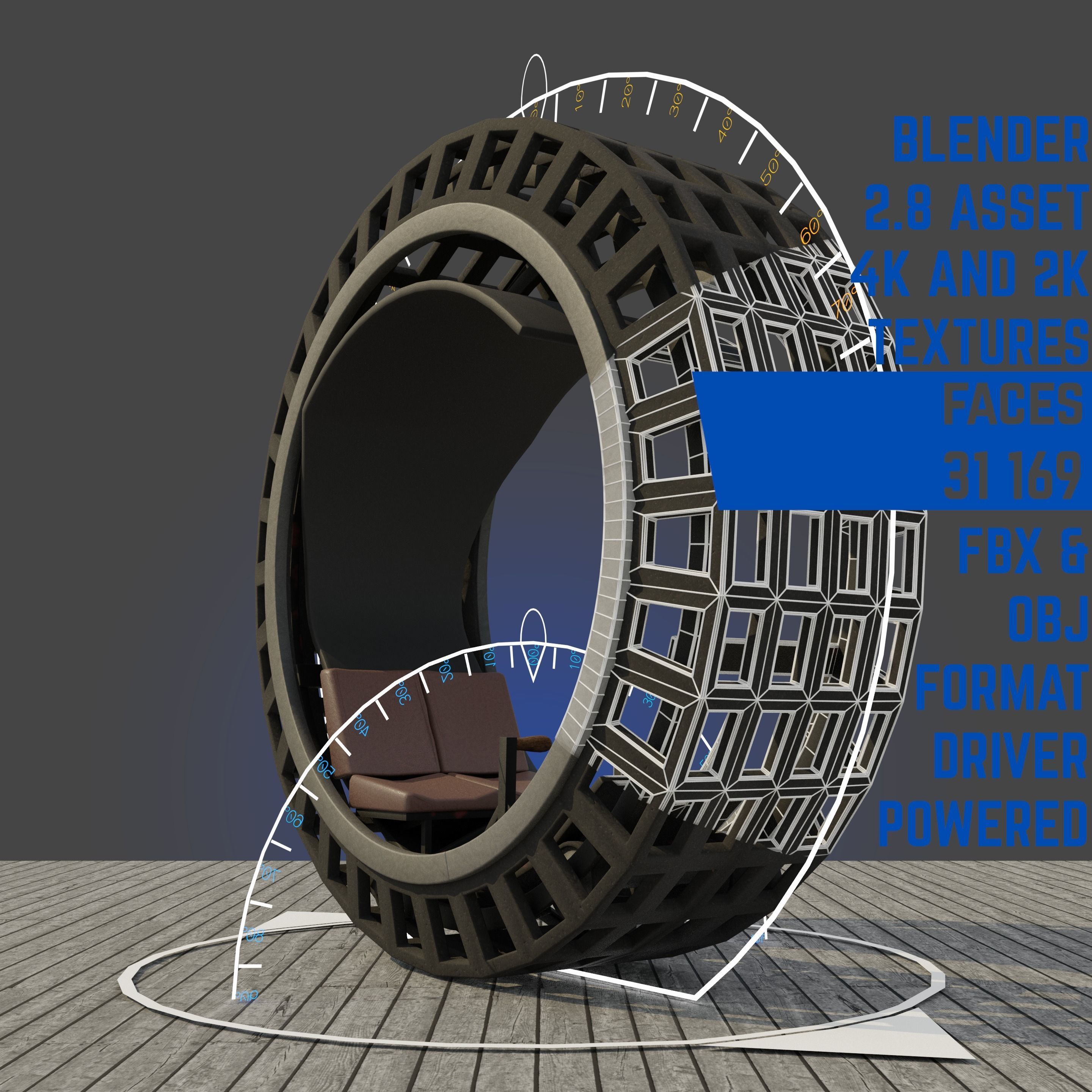 3D asset Dynasphere Monowheel | CGTrader