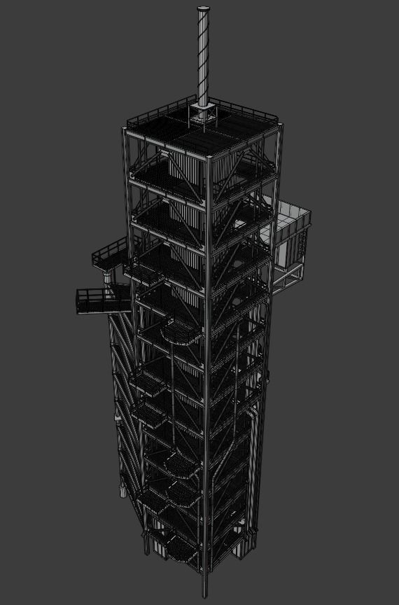 3D model Rocket Launch Tower VR / AR / low-poly | CGTrader