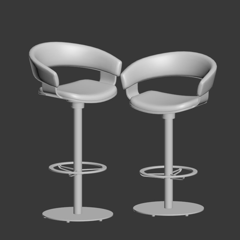 Barstool and Counter Stool Mollie Allermuir swivel 3D model | CGTrader