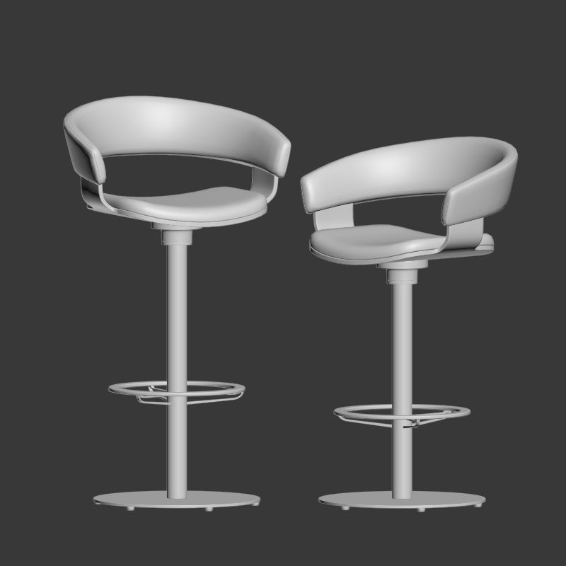 Barstool and Counter Stool Mollie Allermuir swivel 3D model | CGTrader