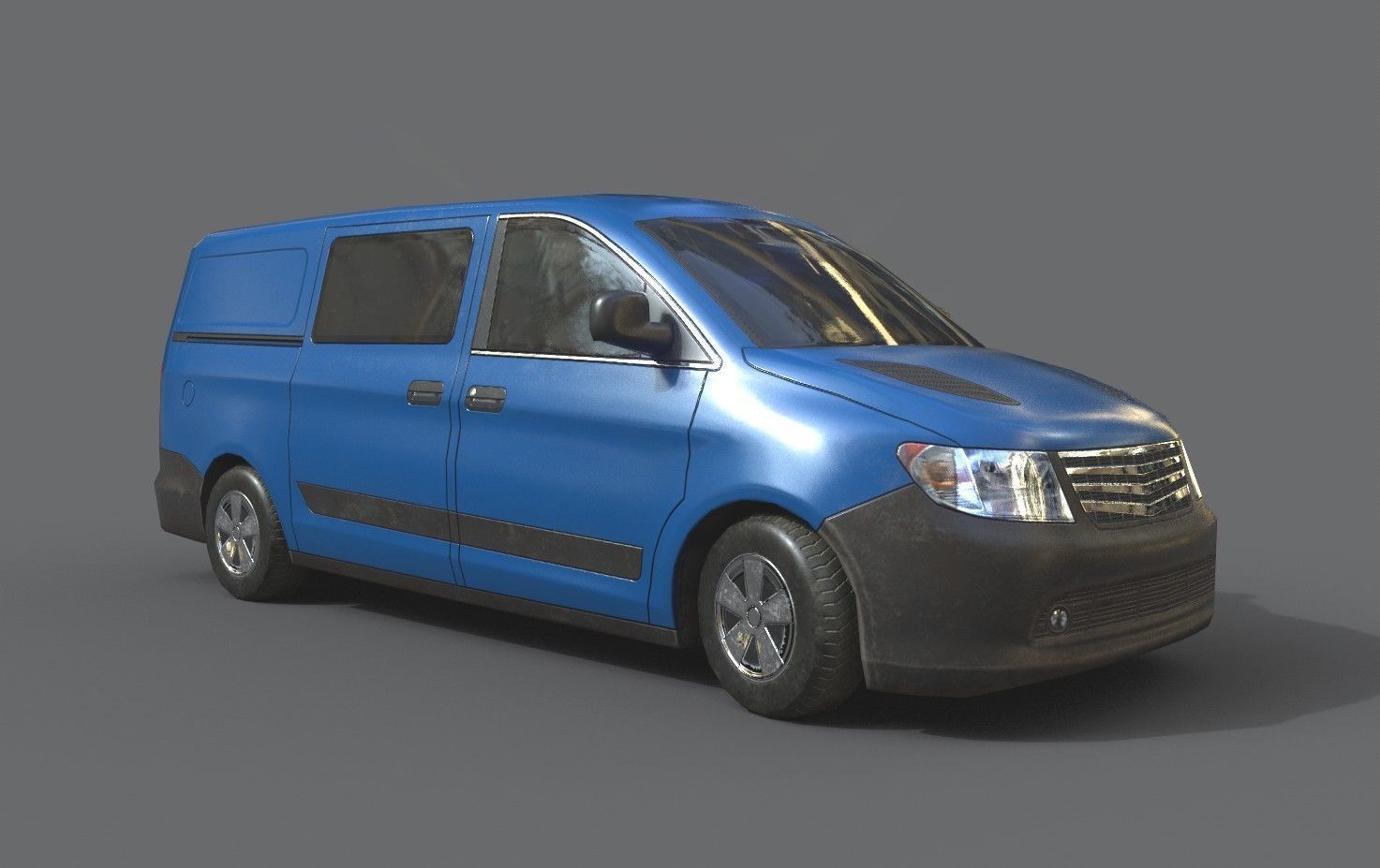 3D model Generic Minivan Blue VR / AR / low-poly | CGTrader