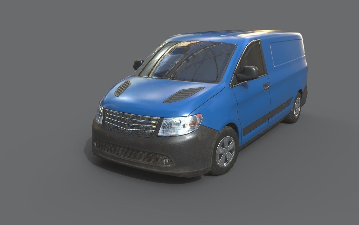 3D model Generic Minivan Blue VR / AR / low-poly | CGTrader