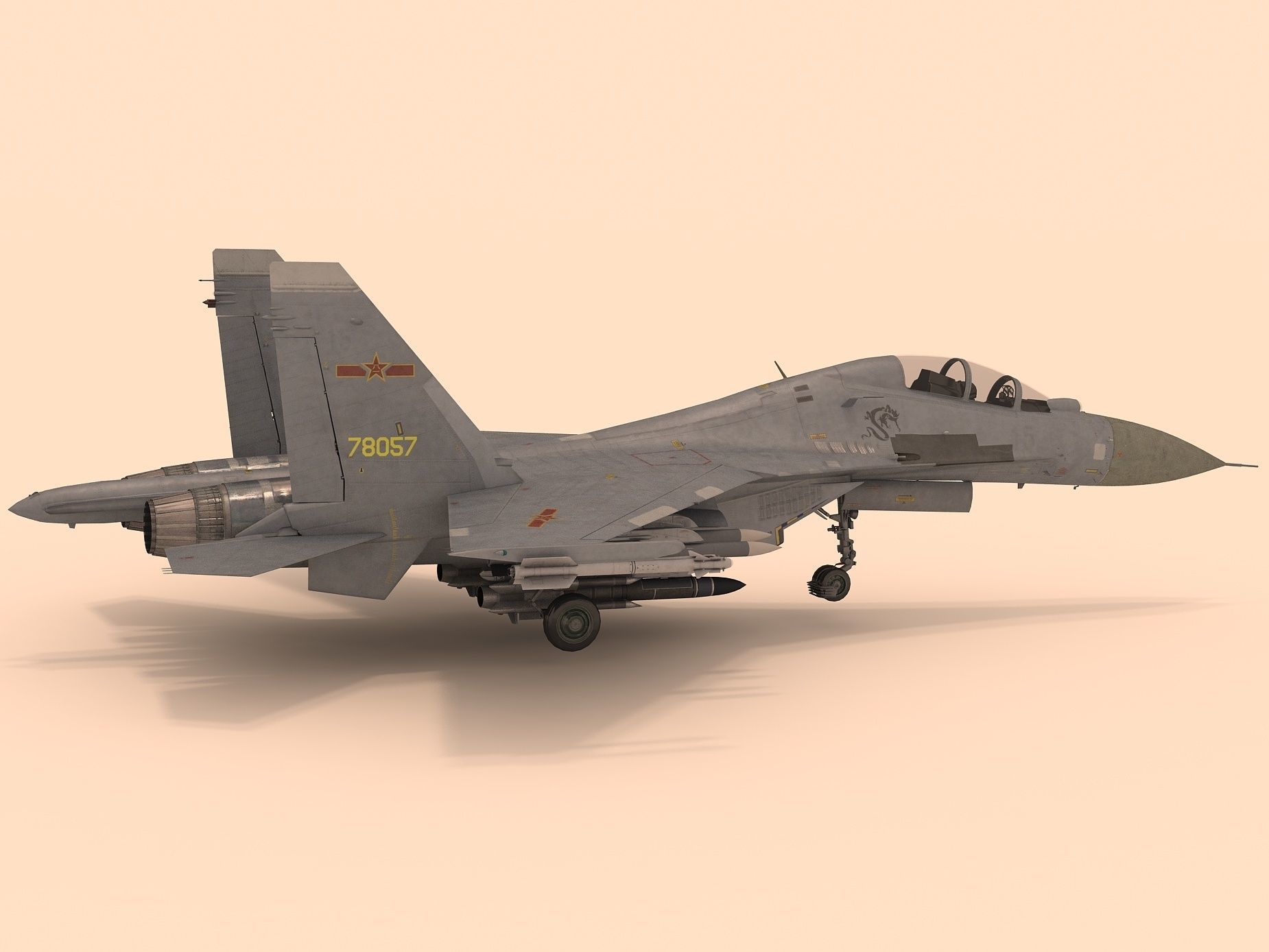 3D model Sukhoi Su-30 MKK rigged VR / AR / low-poly | CGTrader