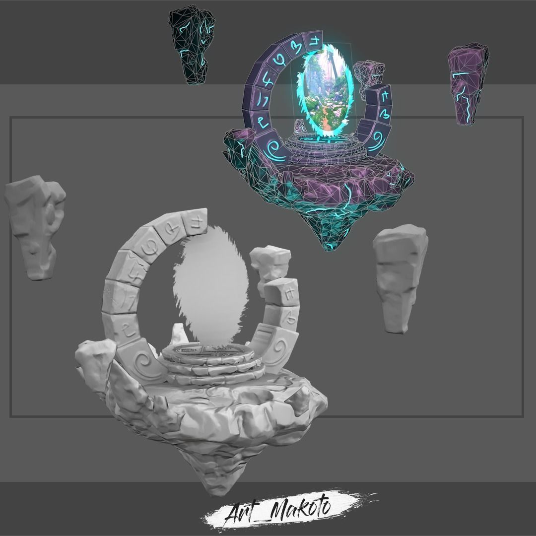 3D model Stylized Portal VR / AR / low-poly | CGTrader