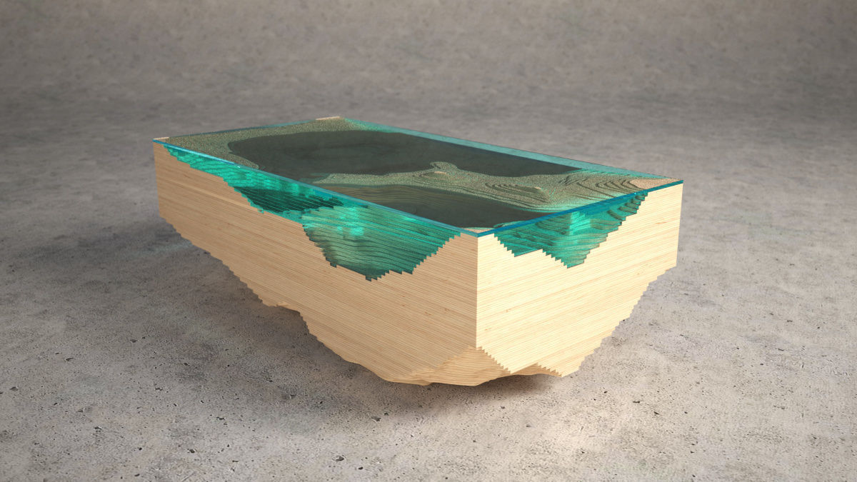 Abyss Glass Table 3D model | CGTrader