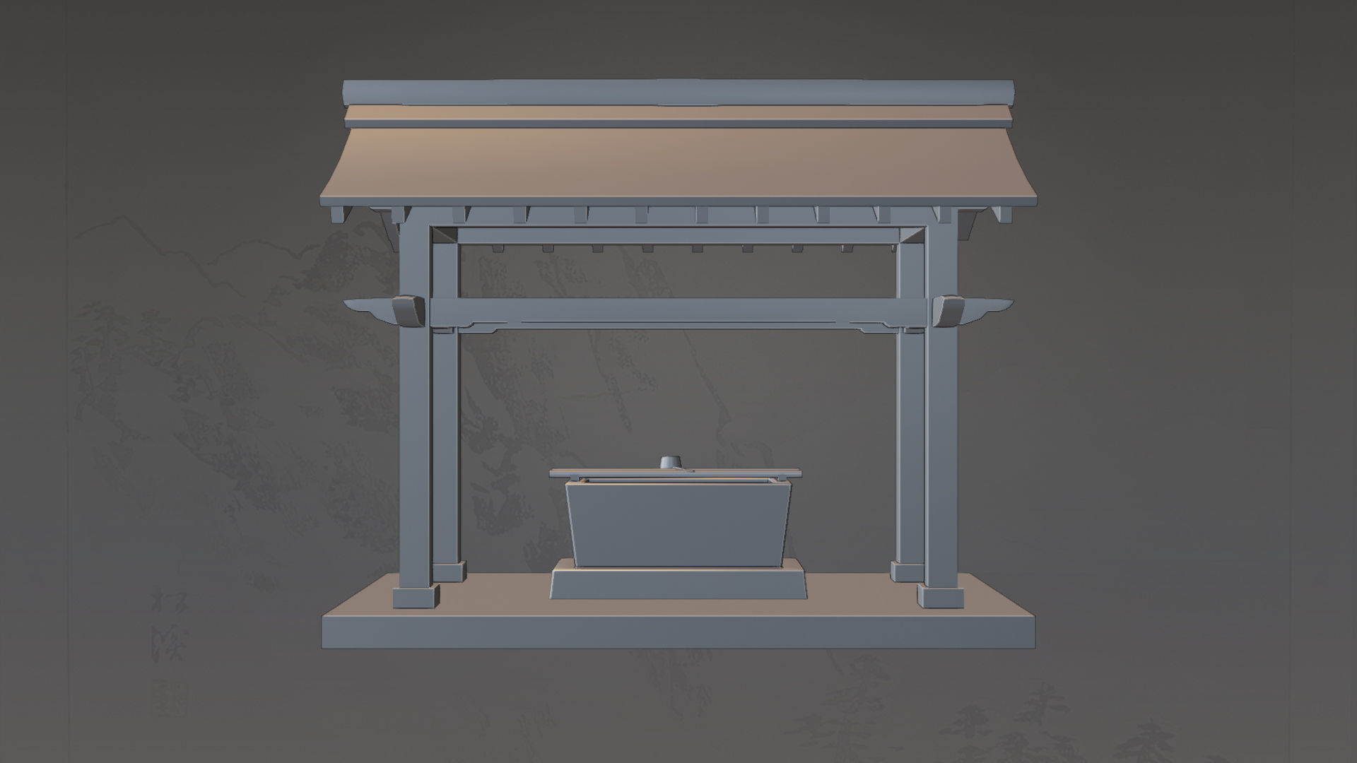 3D model Temizuya - 4 Japanese Shinto Temizuya -4 GameReady Versions VR ...