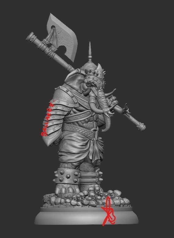 Zama the Warrior Elephant by Creative Geek MB 3D model 3D printable ...