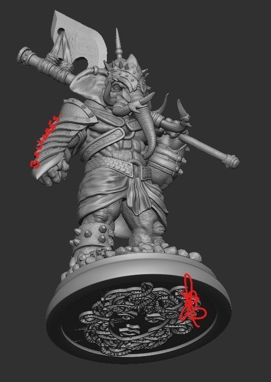 Zama the Warrior Elephant by Creative Geek MB 3D model 3D printable ...